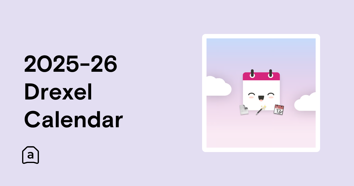 2025-26 Drexel Calendar | Agenda Hero