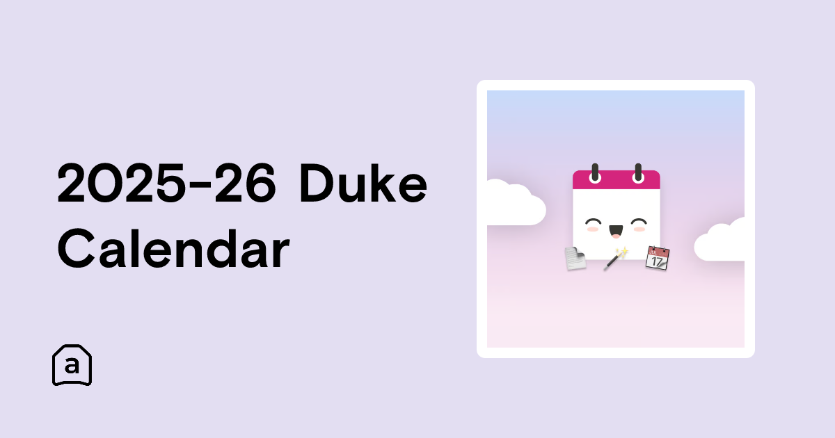 2025-26 Duke Calendar | Agenda Hero