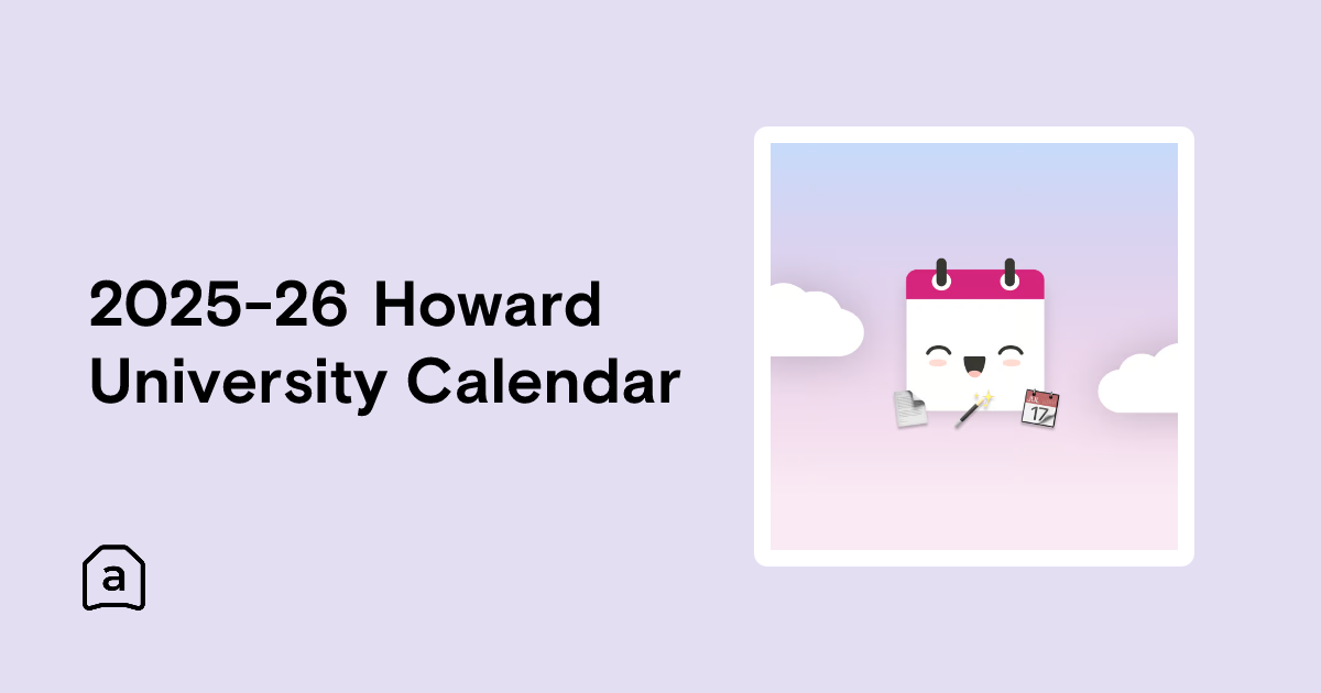 2025-26 Howard University Calendar | Agenda Hero