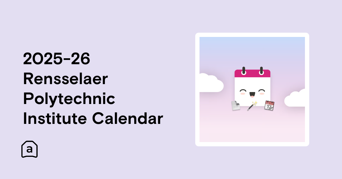 2025-26 Rensselaer Polytechnic Institute Calendar | Agenda Hero