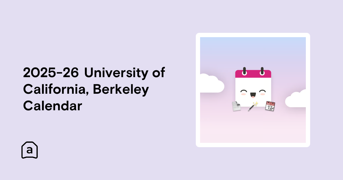 2025-26 University of California, Berkeley Calendar | Agenda Hero