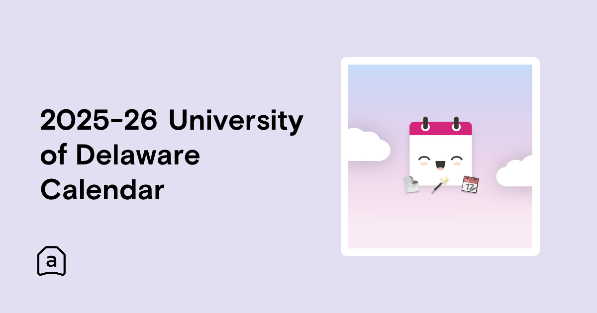 2025-26 University of Delaware Calendar | Agenda Hero