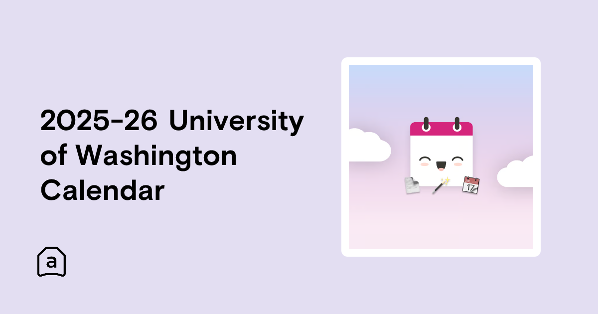 2025-26 University of Washington Calendar | Agenda Hero